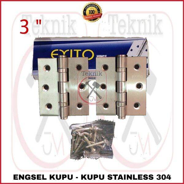 ENGSEL PINTU PREMIUM UKURAN [ 3 INCH ] STAINLESS STEEL - 1 PASANG ...