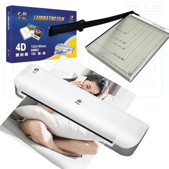 TGS-1 Laminator A4 and Laminating Machine Two Rollers for Document ...