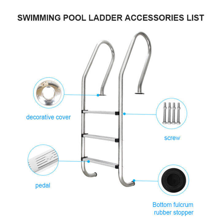 Swimming Pool Step Stainless Steel Swimming Pool Ladder Pool Escalator ...