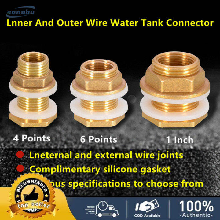 Solid Brass Water Tank Connector Fittings Leak-proof M1/2'' M3/4'' M1 ...