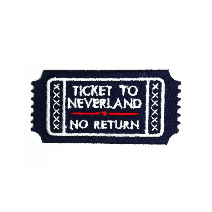 Ticket to neverland - embroidered patch ตัวรีดลายปัก | Lazada.co.th
