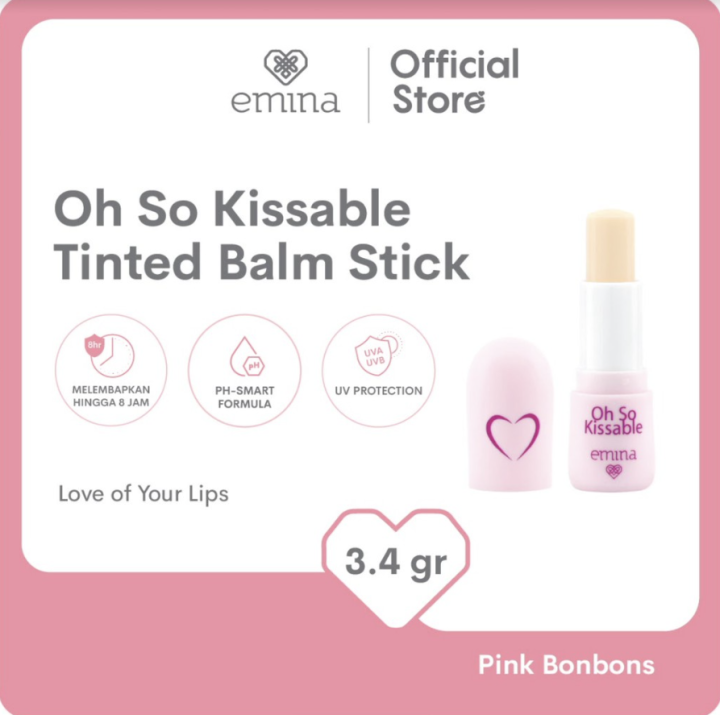 Emina Oh So Kissable Tinted Balm Stick - 3.4 gram | Lazada Indonesia