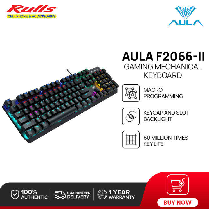 AULA F2066-II True Mechanical Keyboard with Color Backlight Software ...