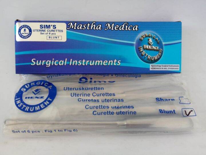 Renz Sendok Curette Kuret Curet Uterine Curettes SIMS Tumpul Blunt ...