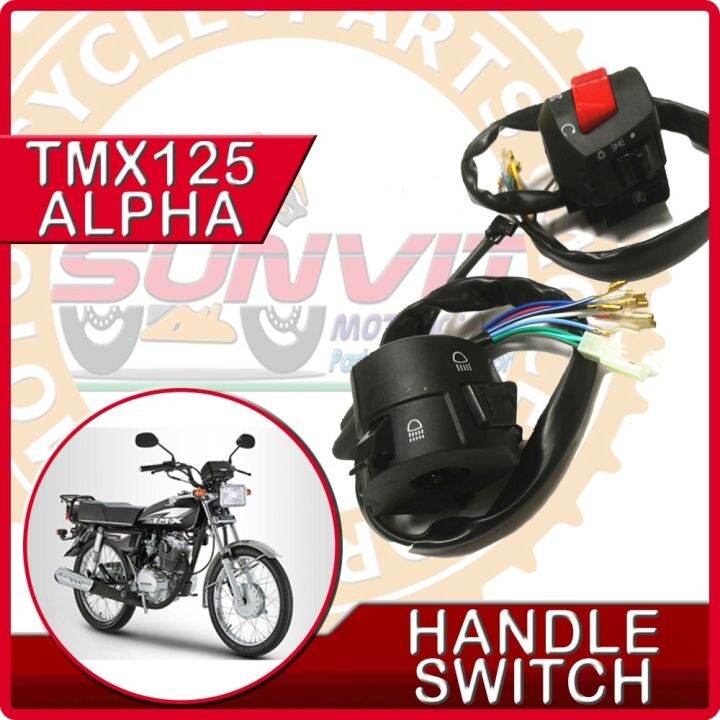 MOTORCYCLE HANDLE SWITCH TMX 125 ALPHA SET/ LEFT HAND- DOMINO/KHC motor ...