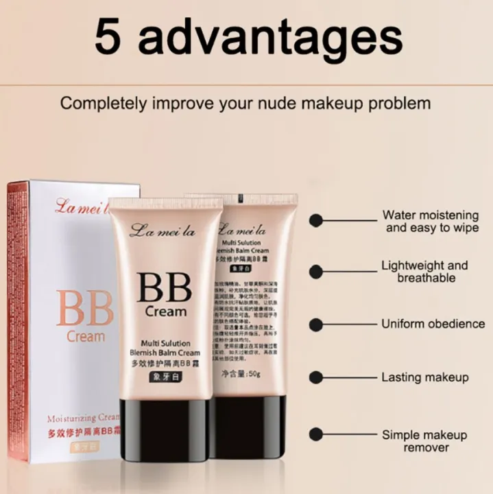 LAMEILA BB Cream Concealer Female Moisturizing Isolation Liquid Foundation | Lazada PH