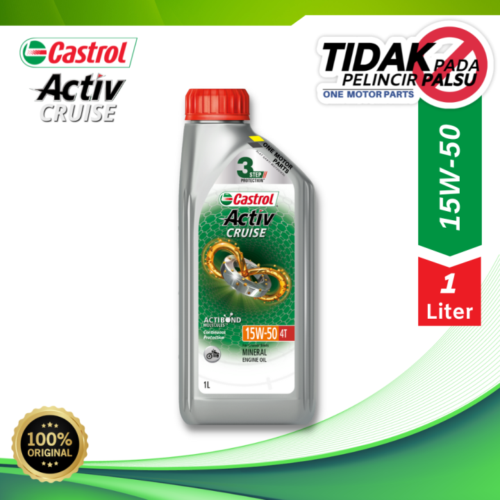 Castrol Activ Cruise 15W-50 Minyak 4T Motor Original Castrol Motorcycle ...