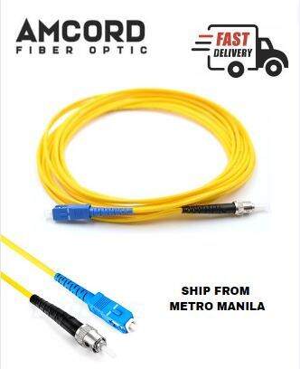 SC/UPC-ST/UPC 2.0mm Single Mode 3 METERS Optical Cable SM Simplex Fiber ...