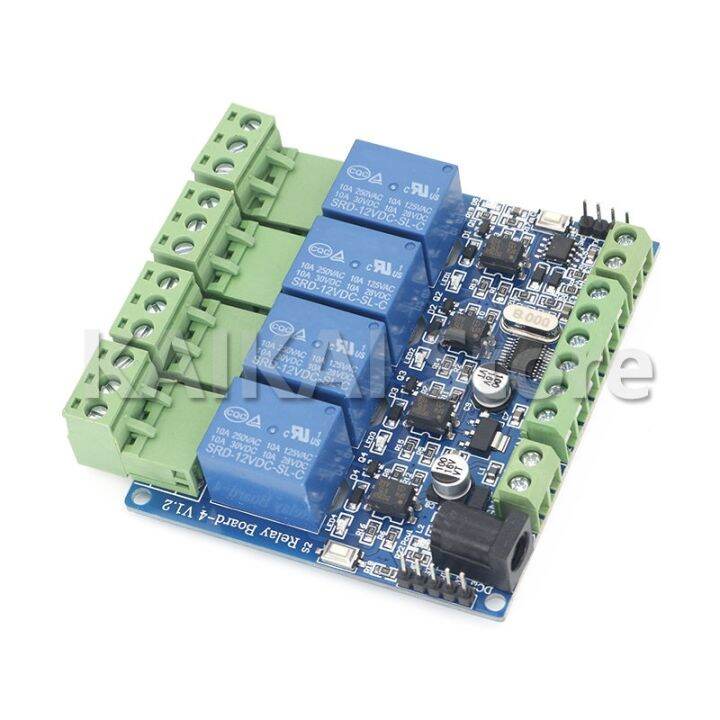 Modbus RTU 4 Way Relay Module DIY 4 Road Input 485 TTL Communication 4-Channel Input Relay ...