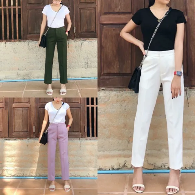 Spinny House กางเกง7ส่วน ผ้าโรเชฟ ซิบหน้า ตีเกร็ดหน้าผ้าหนาทรงสวย กางเกงโรเซฟ ชักไม่เป็นขุย ไม่ ...