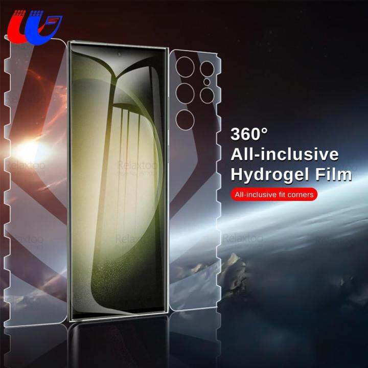 SGP ไฮบริดสำหรับ S23อัลตร้า360 ° ไฮโดรเจลแบบโค้งเต็มรูปแบบฟิล์มสำหรับ Samsung Galaxy S23 Ultra S ...