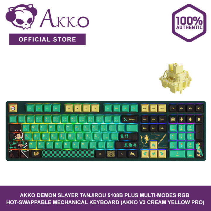 Akko Demon Slayer Tanjirou 5108B Plus Multi-Modes RGB Hot-Swappable ...