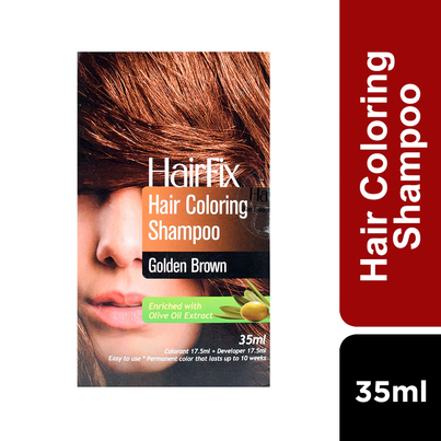 HAIRFIX Golden Brown Hair Color Shampoo 35ml | Lazada PH