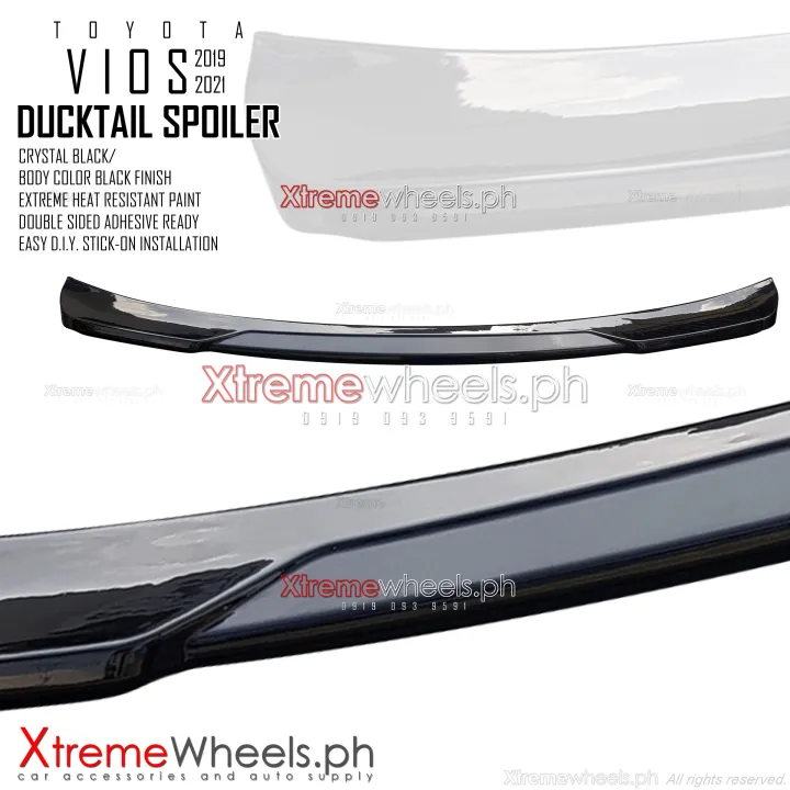Toyota Vios J E G 2019-2023 Glossy Black Casa Quality Paint Duct Tail Rear Spoiler ( Vios ...