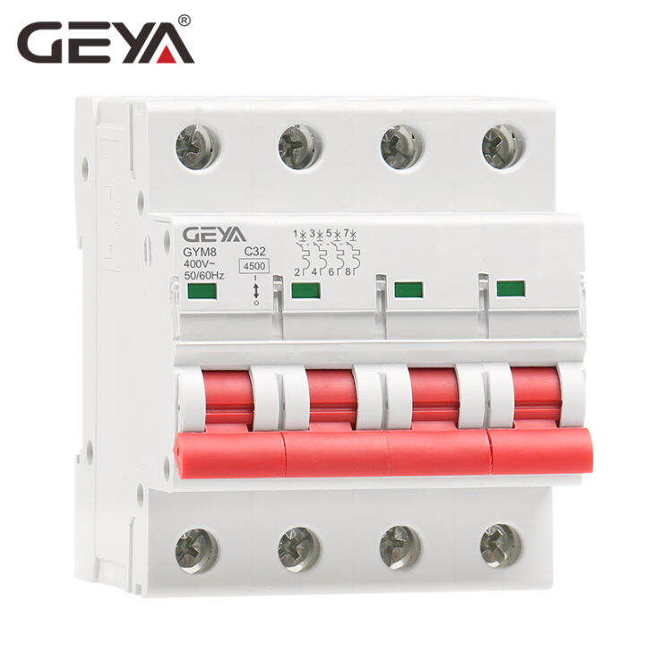 Geya Gym8 4pole Miniature Circuit Breaker Electrical Type 6a-63a Din ...