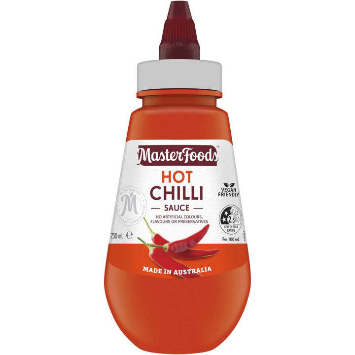 MasterFoods Hot Chilli Sauce 250ml (Squeezy Bottle) | Lazada PH