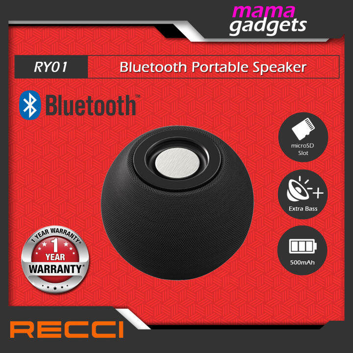 Recci RY01 Bluetooth 5.0 Portable Speaker, HD Sound, Shocked Bass ...