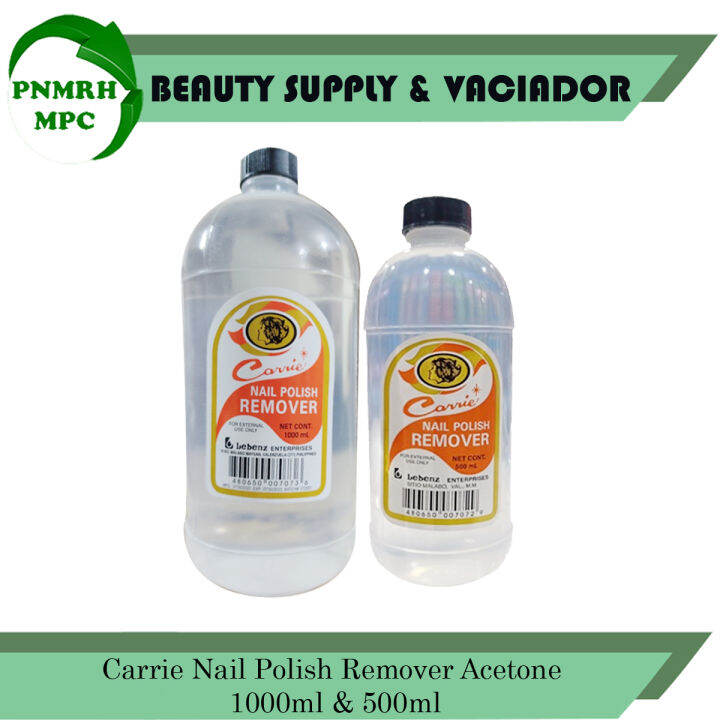 Carrie Nail Polish Remover Acetone 1000ml & 500ml | Lazada PH