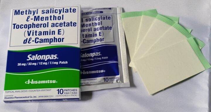 Salonpas methyl salicylate e-menthol tocopherol acetate vitamin e de ...