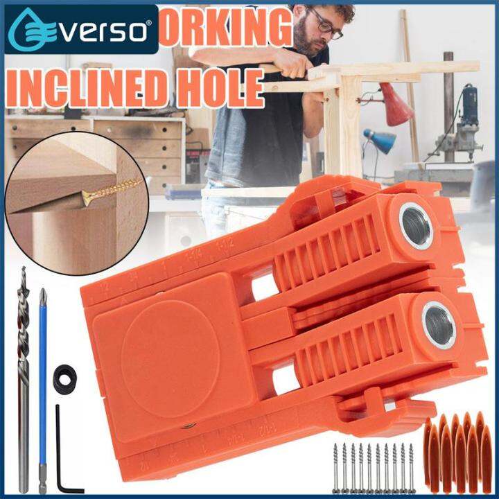 Everso Pocket Hole Jig Inclined Hole Drill Guide Carpenter Hole ...