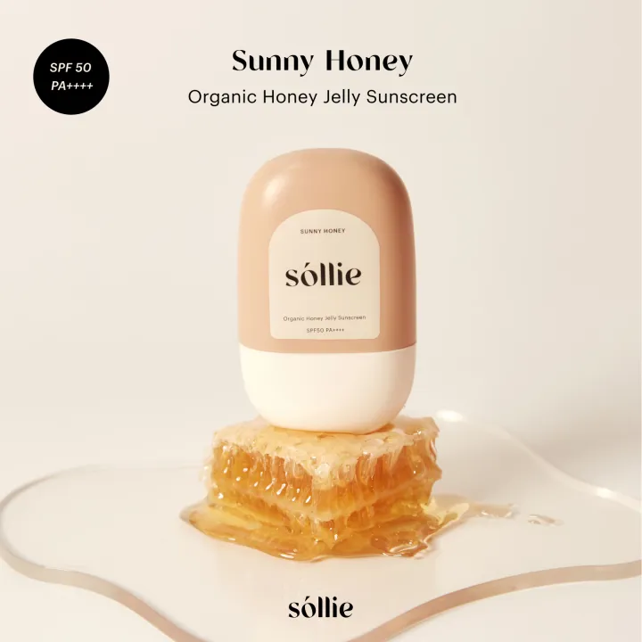 Sóllie Sunny Honey | Organic Honey Jelly Sunscreen SPF50 PA ...