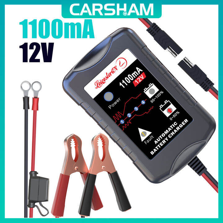 CR 12V 1.1A Smart Car Battery Charger Maintainer Portable Battery ...