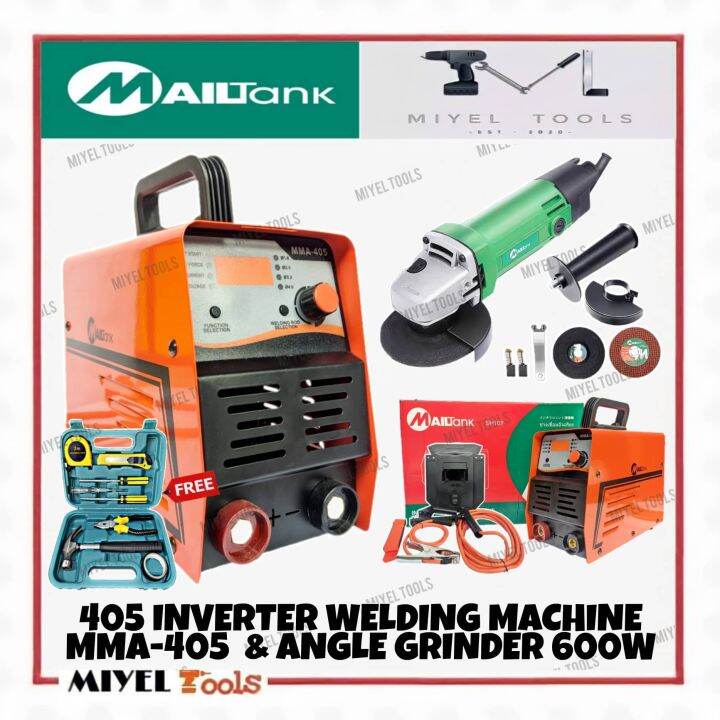 MAILTANK 405A Inverter Welding Machine SH102 MMA-405 & Angle Grinder ...
