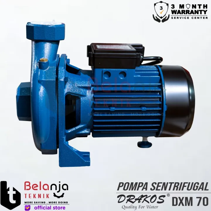 Drakos Pompa Air Sentrifugal DXM 70 2" Inch 30 Meter 2 In 2 Hp 1 Phase ...