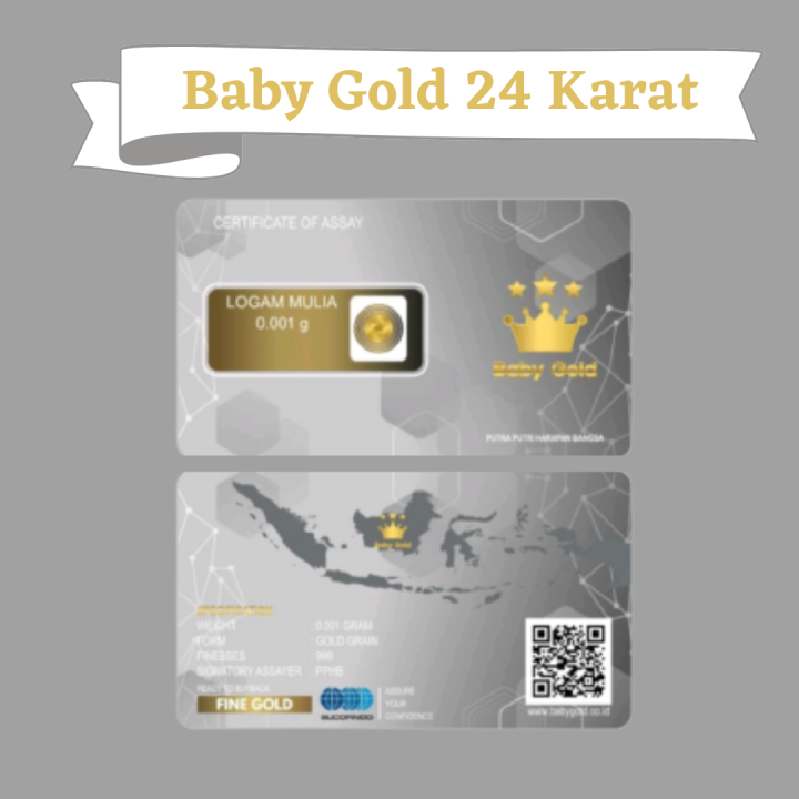 Baby Gold Emas Logam Mulia 24 Karat 0,001g | Lazada Indonesia