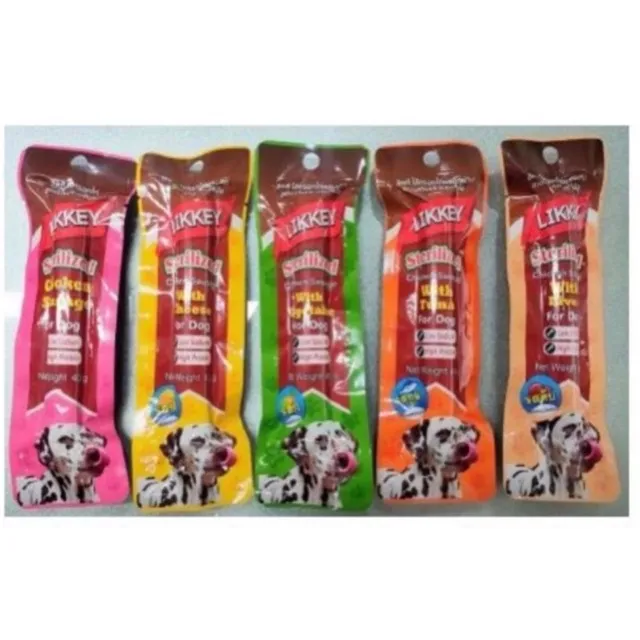 Likkey ขนมสุนัขในรูปแบบไส้กรอกสุนัข ขนาด40กรัม รับประกันสินค้าใหม่Exp ...