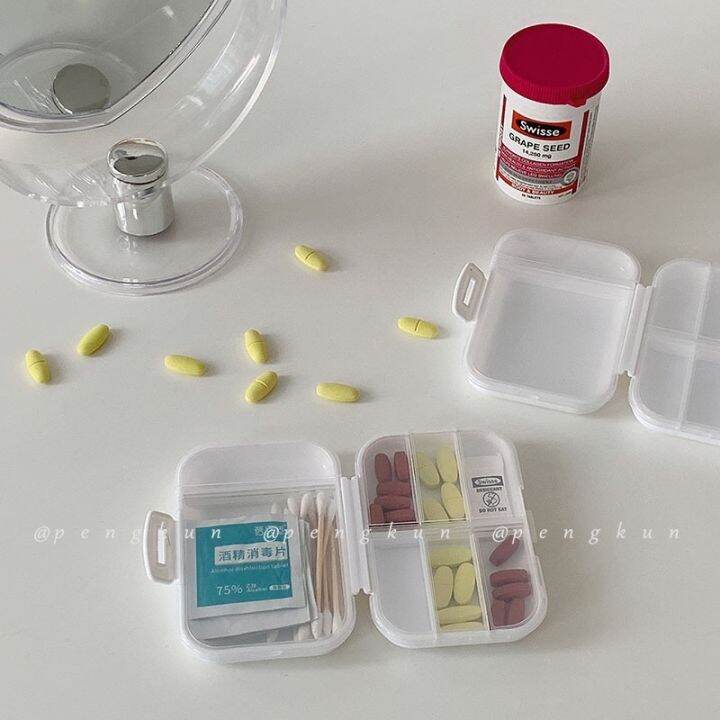 Portable Love Small Pill Box Sub-Packing Cute Mini Medicine Storage ...