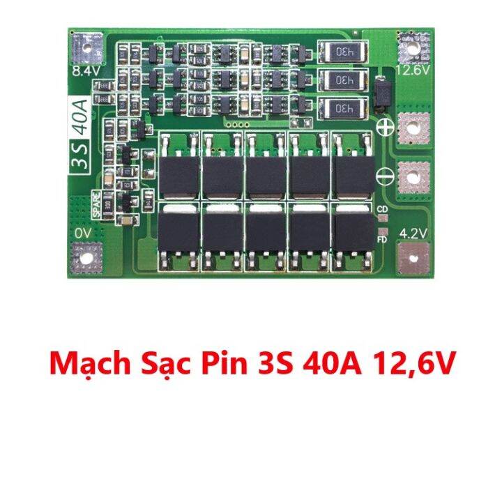 Mạch Sạc Pin 3S 40A 12,6V cân bằng - Bảo vệ Pin | Lazada.vn