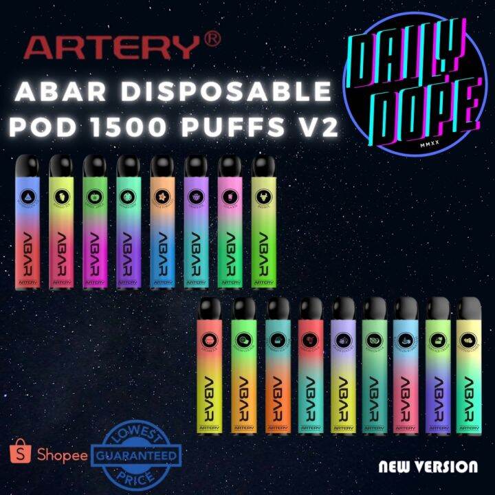 VAPER {Legit} ARTERY ABAR POD 1500 1000mAh Disposable Pod 6ml Vape Pod ...