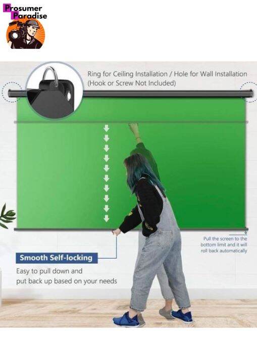 Retractable Wall Ceiling Mounted Backdrop | Shelly Lighting