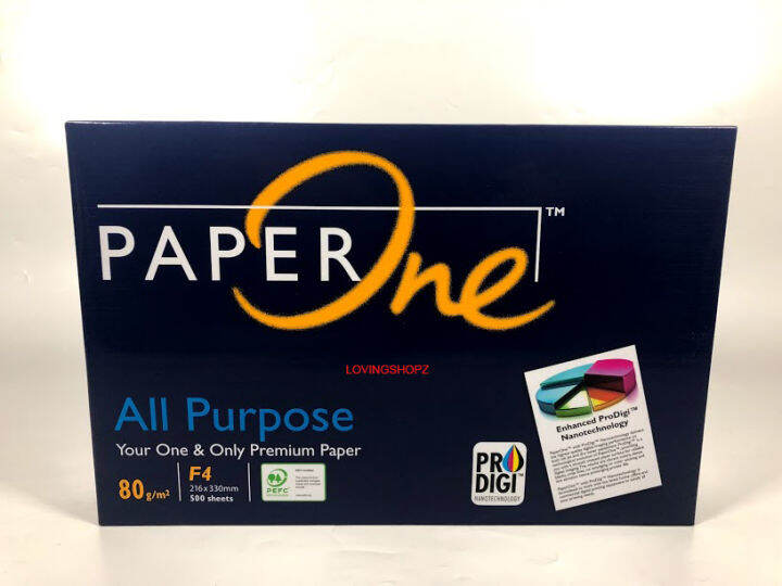 Kertas Paper One F4 80 Gram /Kertas Print/Kertas Fotokopi | Lazada ...