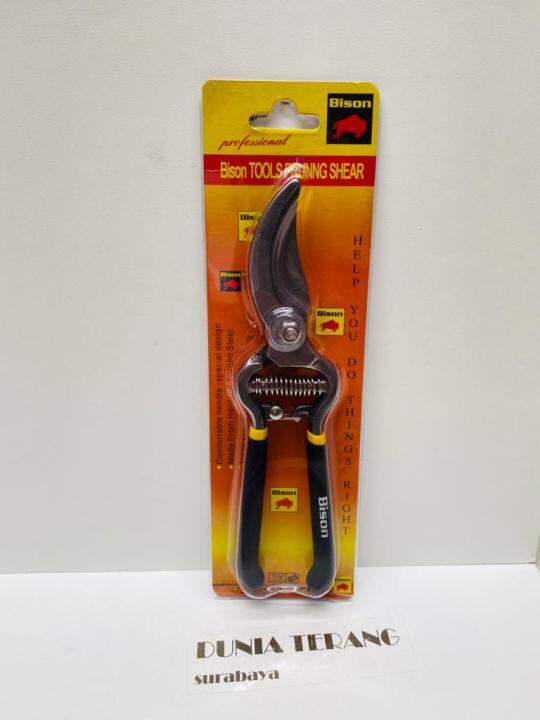 GUNTING DAHAN STEK : Merk : BISON Ada 2 tipe : Gagang bengkok & Gagang ...
