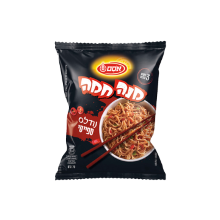 Mana Hama Bag Noodle Spicy Flavor Osem 70 gr Kosher Parve (Vegan) - โอ ...
