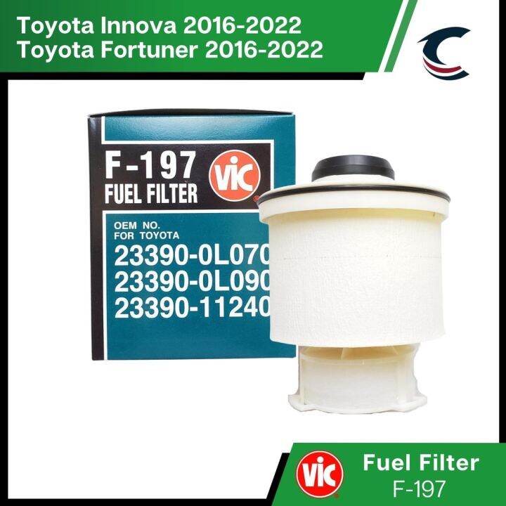 VIC F197 F-197 Fuel Filter Japan for Toyota Innova, Fortuner, Hilux ...