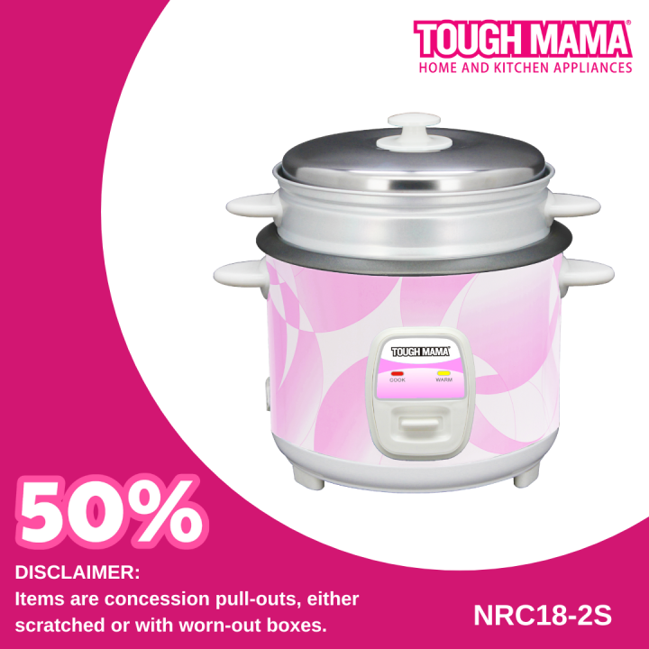 Tough Mama Rice Cooker With Steamer NRC18-2S Violet Class B2 1.8L ...
