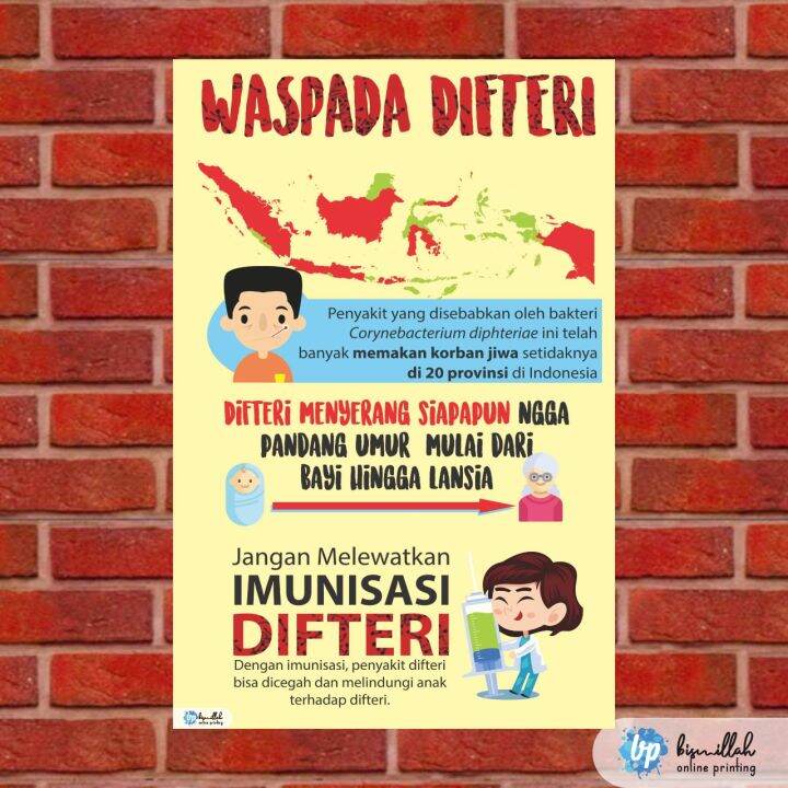 Poster Kesehatan Waspada Difteri | Lazada Indonesia