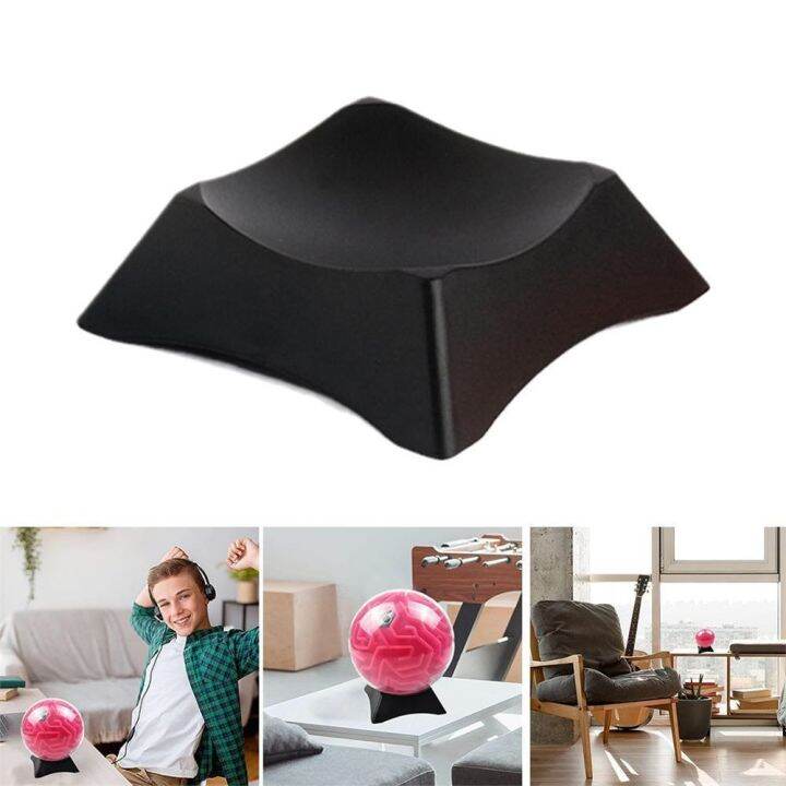 ACESCEN อุปกรณ์เสริมสำหรับเล่นฟุตบอลวอลเลย์บอลลูกรักบี้บาสเกตบอลชั้นวางฐานยึดลูกบอลสีดำ2ชิ้น ...