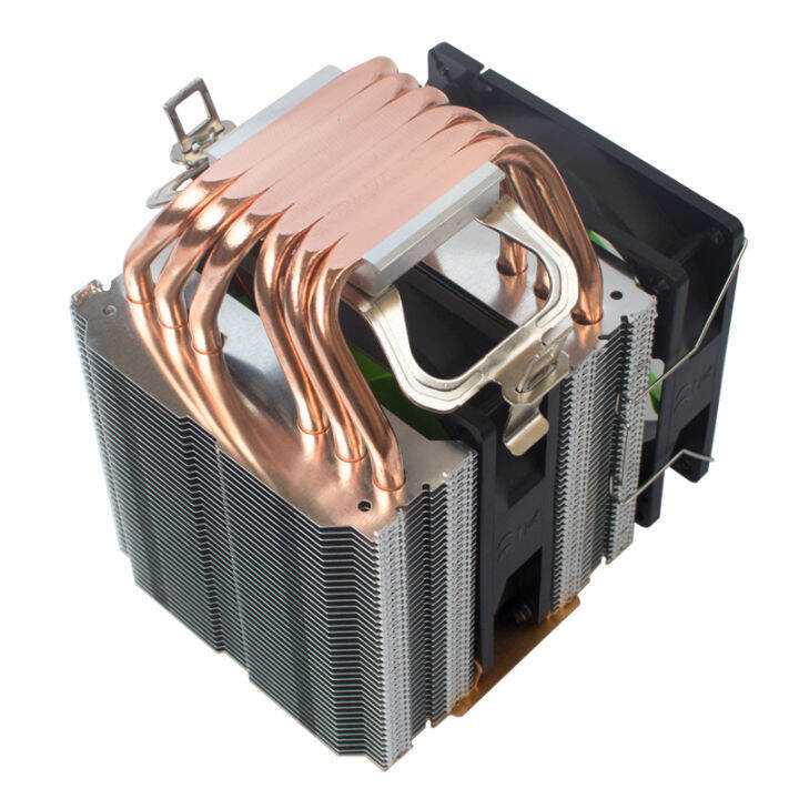 High quality CPU cooler 115X 2011 6 heatpipe dual-tower cooling 9cm fan ...