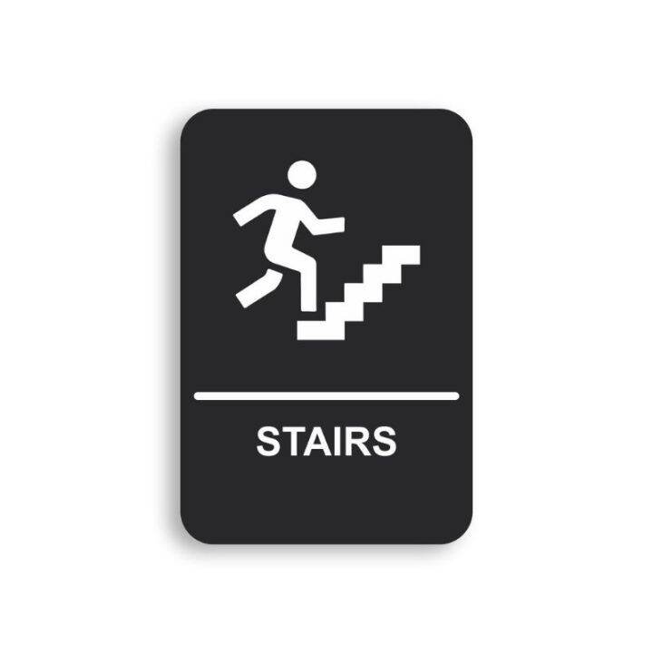 Dijual sign board stairs - papan tanda penunjuk tangga - wall decor ...