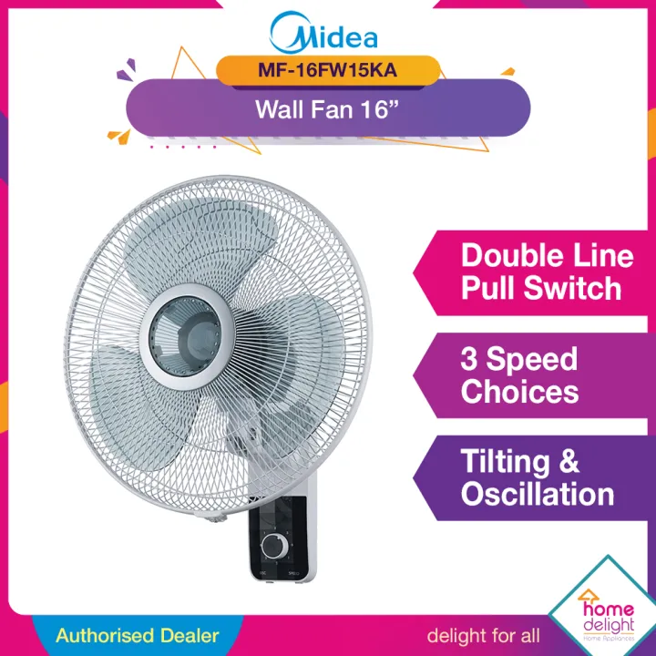 Midea Wall Fan 16 Inch [ MF-16FW15KA ] | Lazada