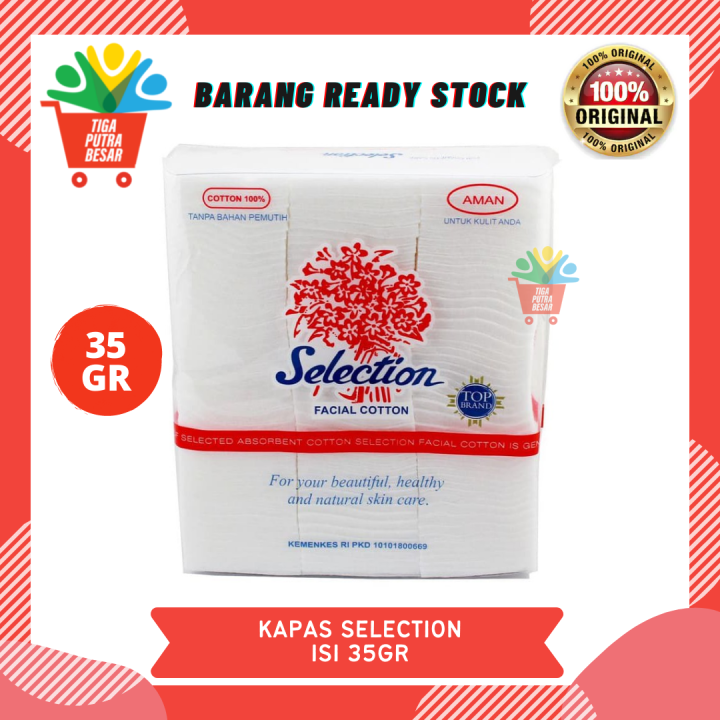 KAPAS WAJAH SELECTION 35 GR / SELECTION FACIAL COTTON | Lazada Indonesia