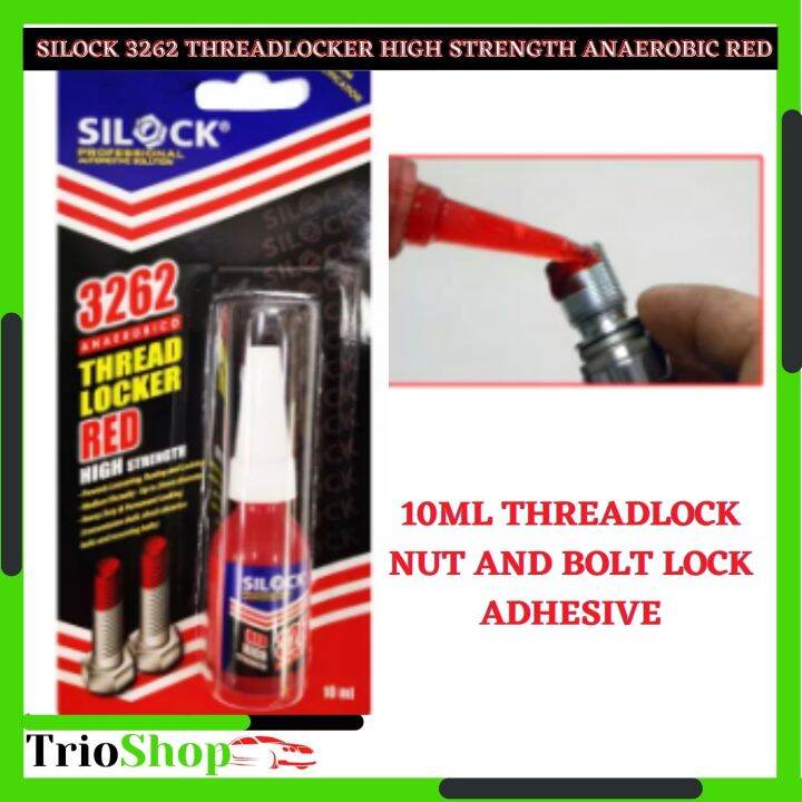Silock 3262 Threadlocker High Strength Anaerobic Red 10ml Threadlock ...
