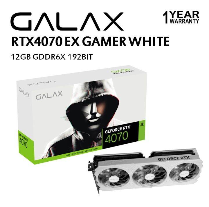 GALAX GeForce RTX4070 EX Gamer White 12GB GDDR6X 192-bit DP*3/HDMI 2.1 ...