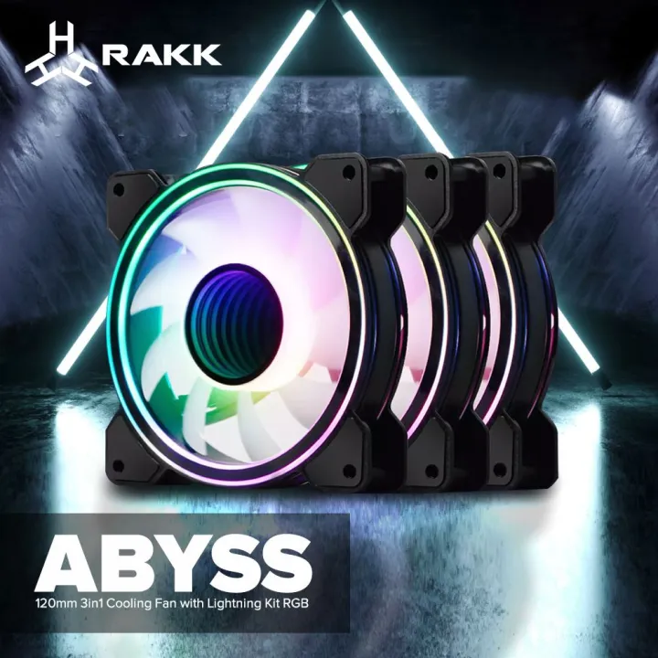 heat sink RAKK MARIS ABYSS RGB Fan Kit 120mm 3in1 Cooling High Airflow ...