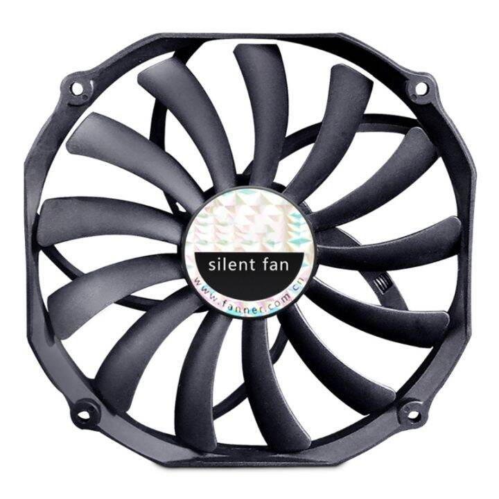 CPU Cooling Fan High Airflow 13-Blade Design Silent PWM Fan Radiator ...