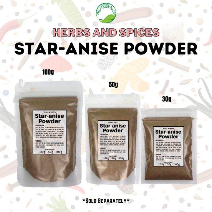 STAR-ANISE POWDER (HERBS & SPICES) 30g, 50g, and 100g | Lazada PH